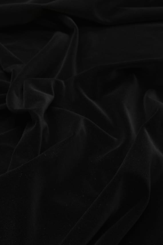 SELINA -sametti musta - Eurokangas