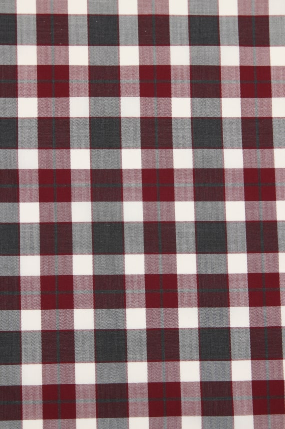 ASHLEY - ruutu viininpunainen - Eurokangas
