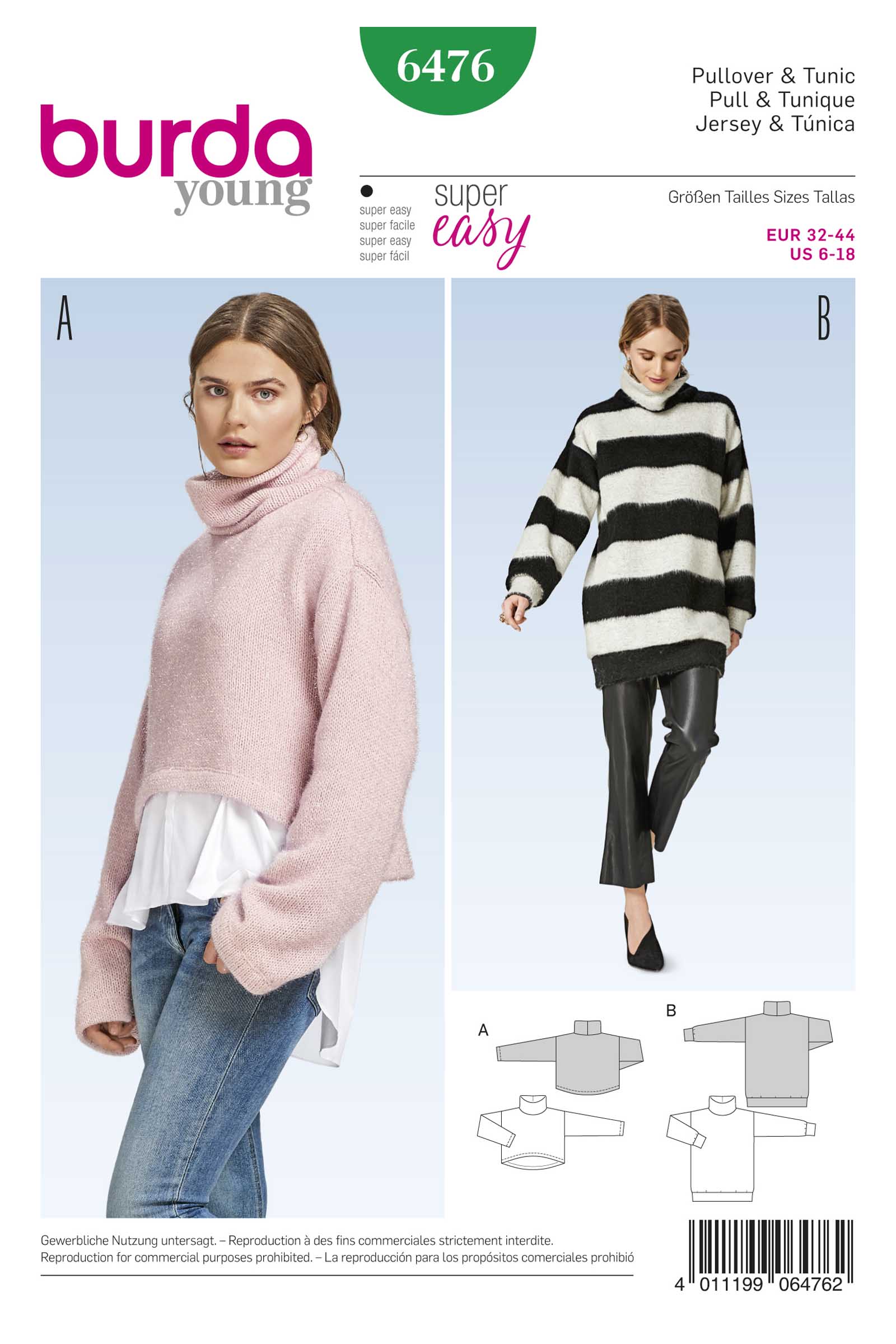 BURDA-6476 vihreä - Eurokangas