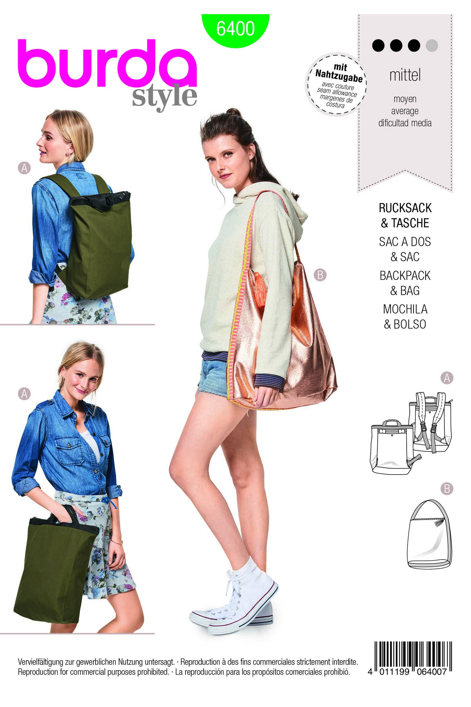 BURDA-6400 vihreä - Eurokangas