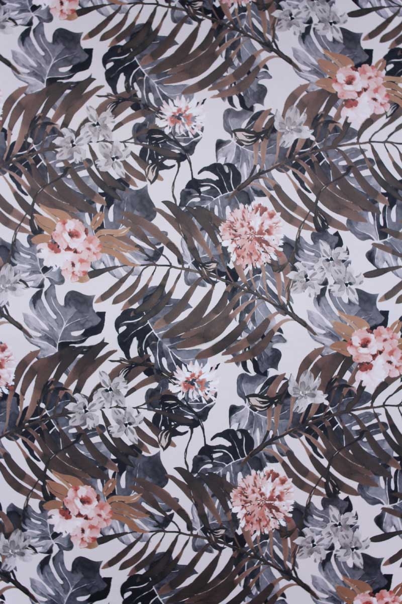 RUSTY FLOWER -pimennyskangas ruskea - Eurokangas