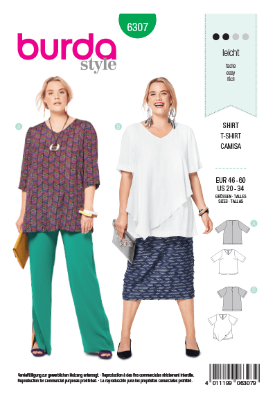 BURDA-6307 vihreä - Eurokangas