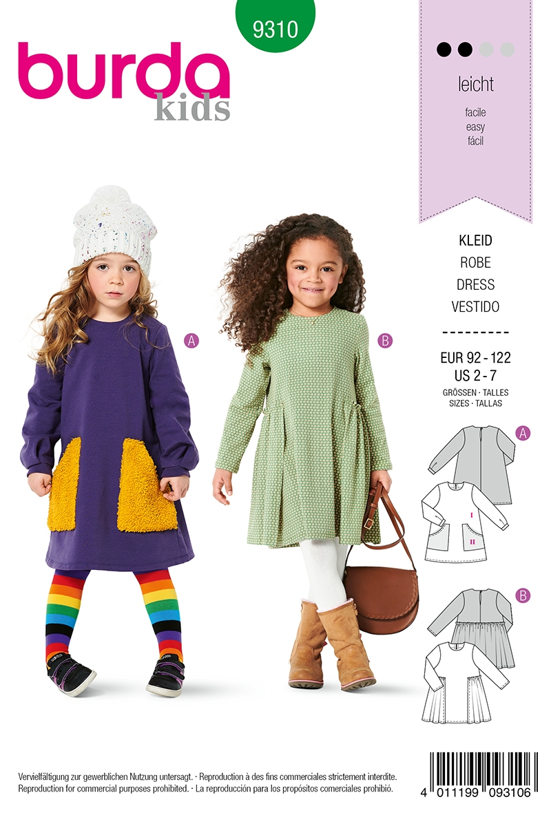 BURDA-9310 vihreä - Eurokangas