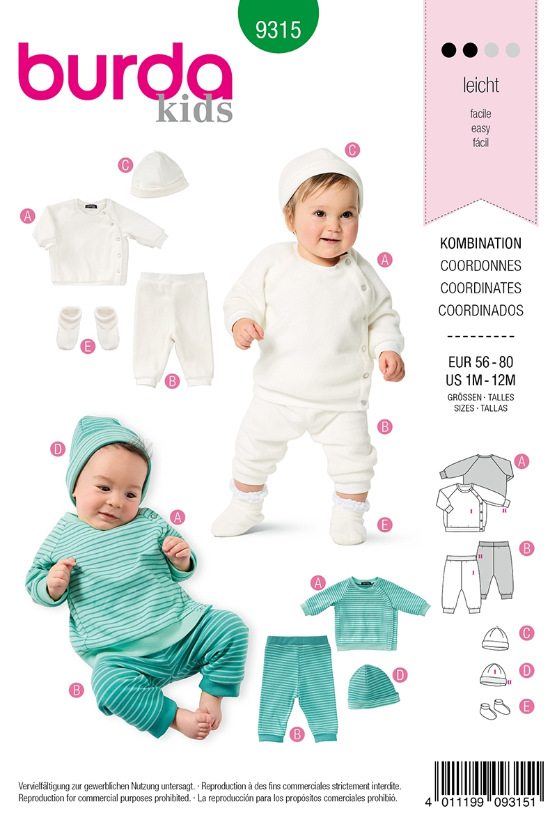 BURDA-9315 vihreä - Eurokangas