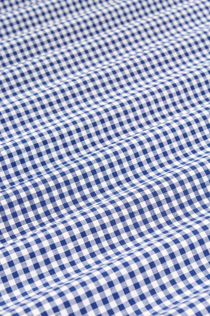 LINO CHECK tummansininen - Eurokangas