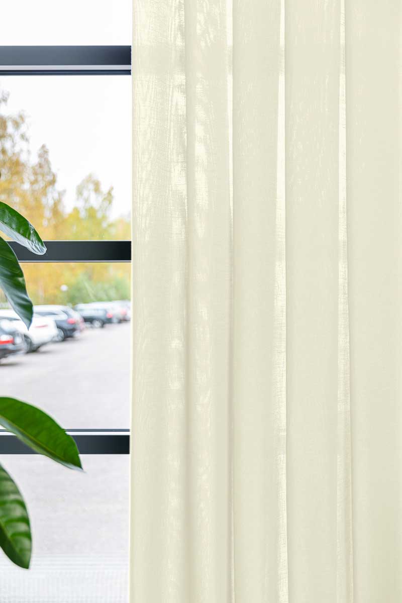 Ekpro - NEELA -paloturv.verhokangas luonnonvalkoinen - Eurokangas