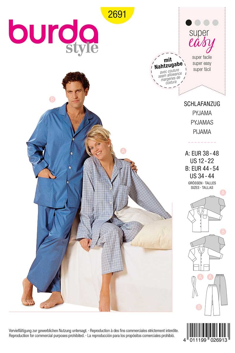 BURDA-2691 C keltainen - Eurokangas