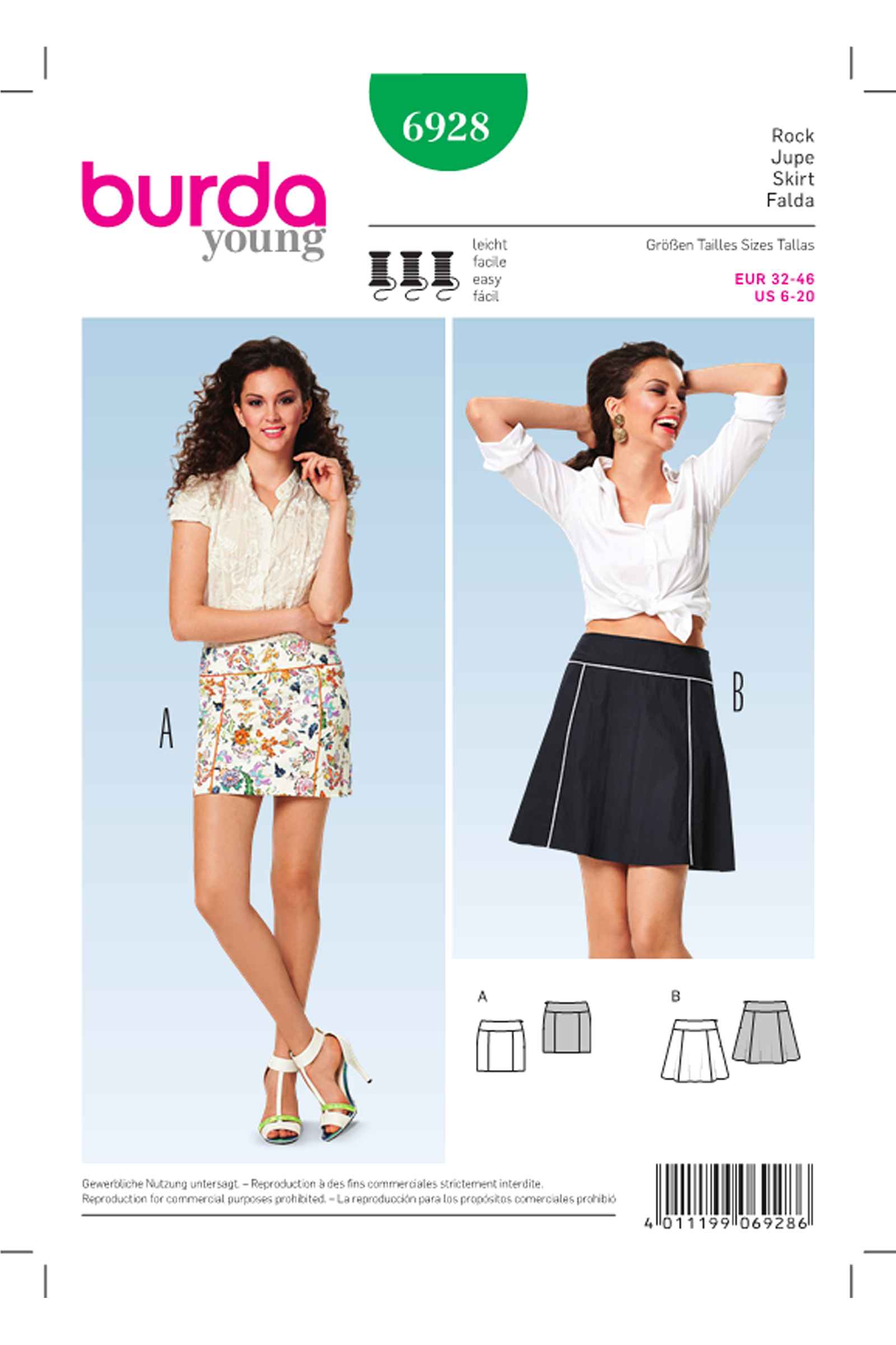 BURDA-6928 vihreä - Eurokangas