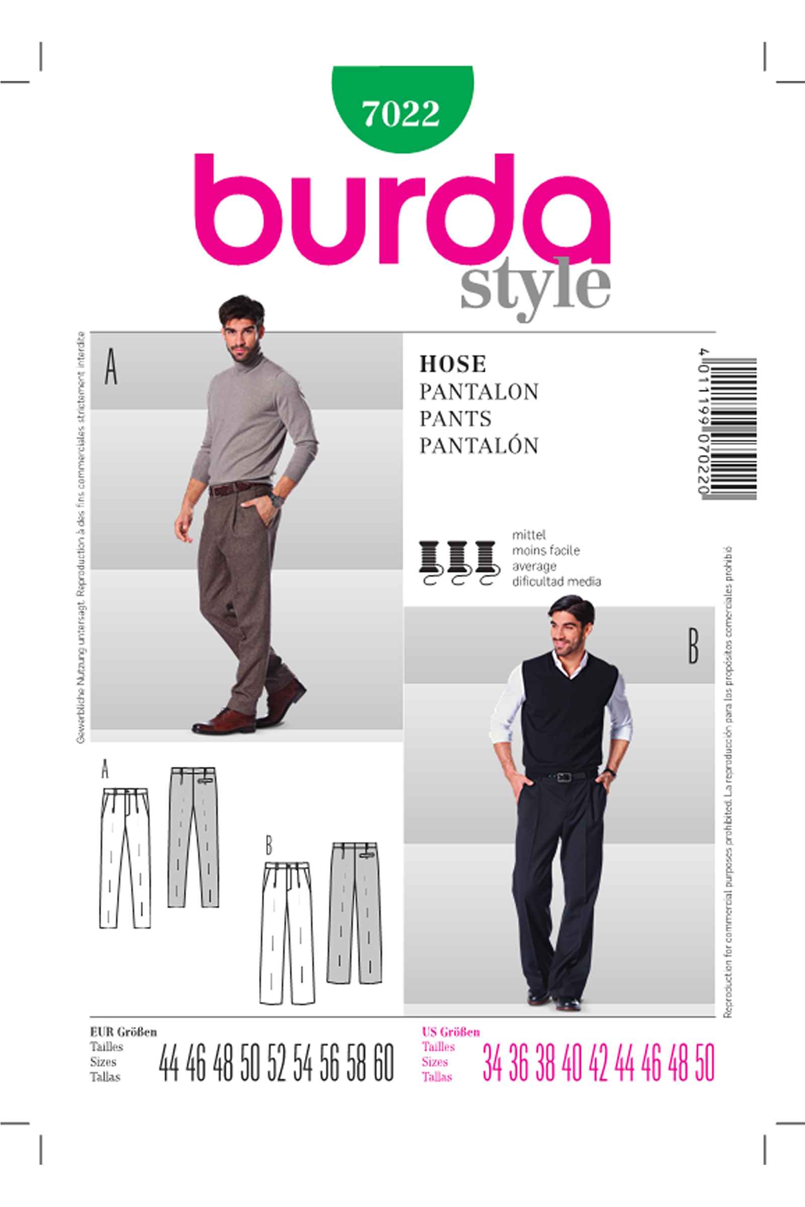 BURDA-7022 C vihreä - Eurokangas