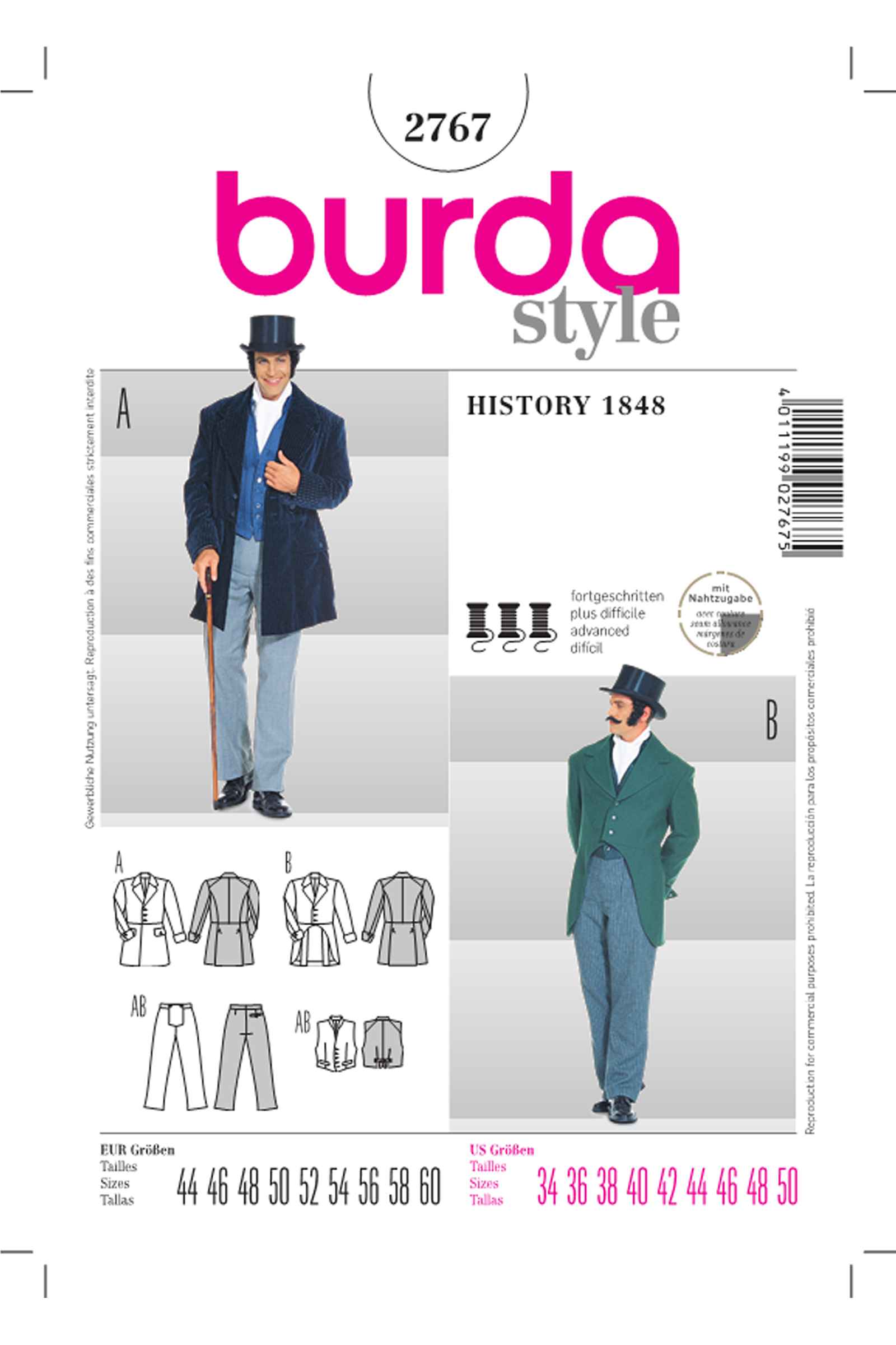 BURDA-2767 valkoinen - Eurokangas