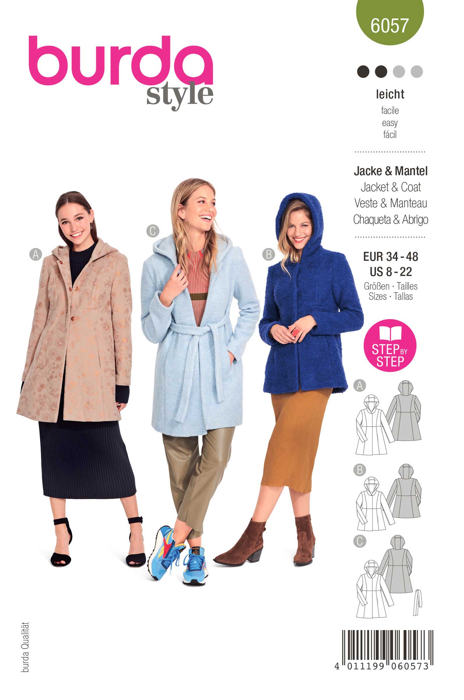 BURDA-6057 LL vihreä - Eurokangas