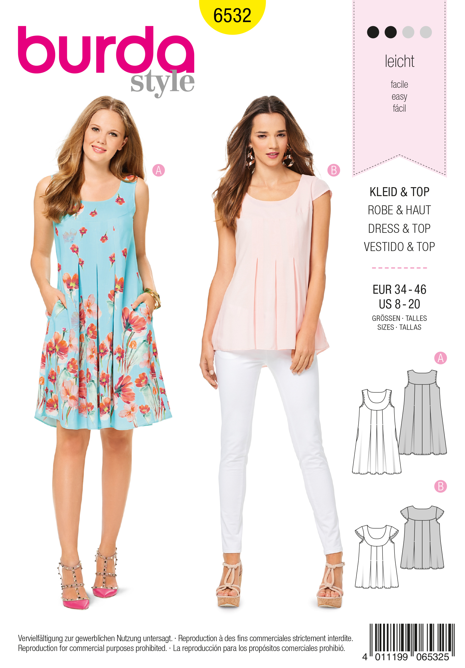 BURDA-6532 keltainen - Eurokangas