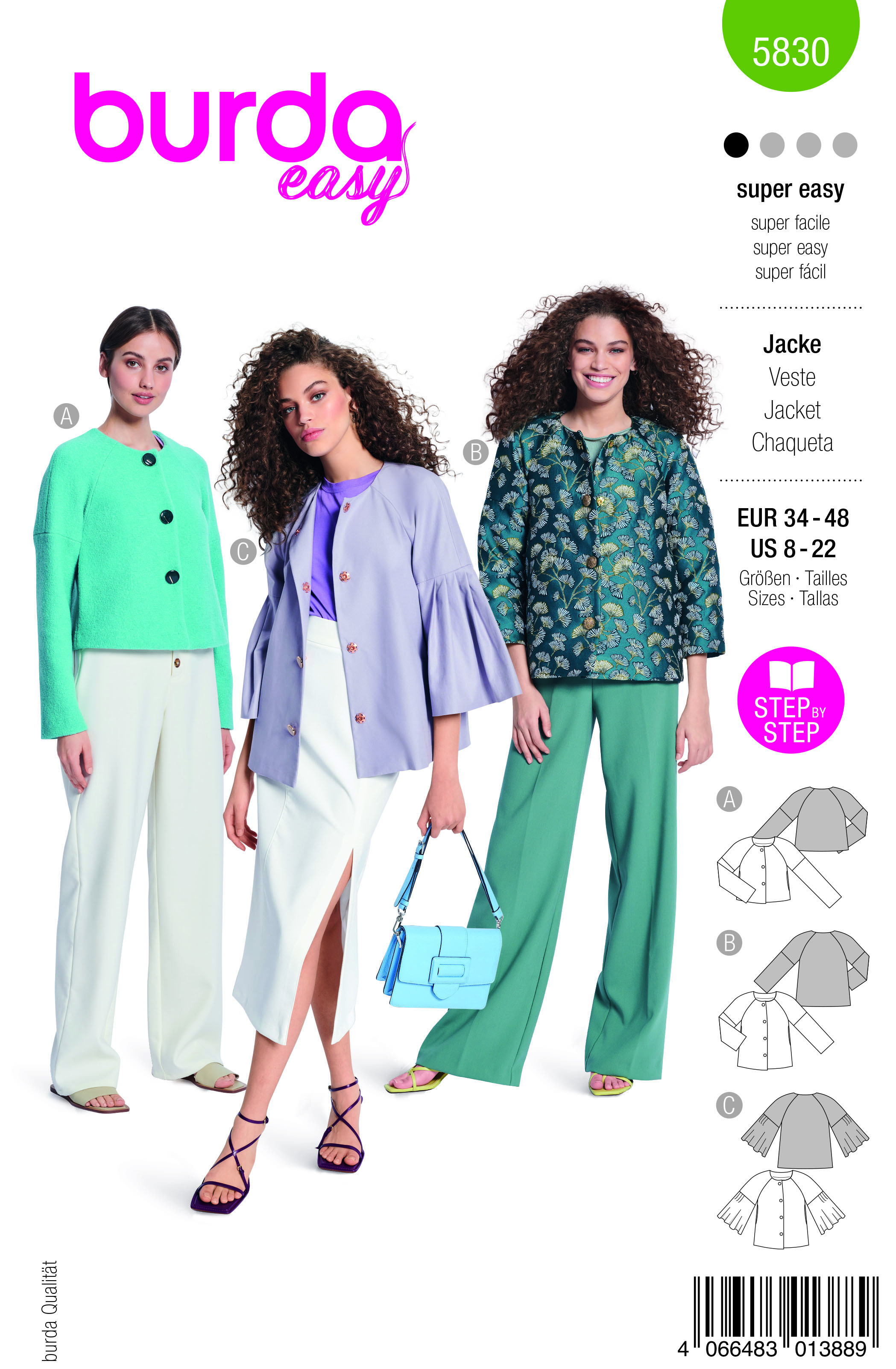 BURDA-5830 vihreä - Eurokangas