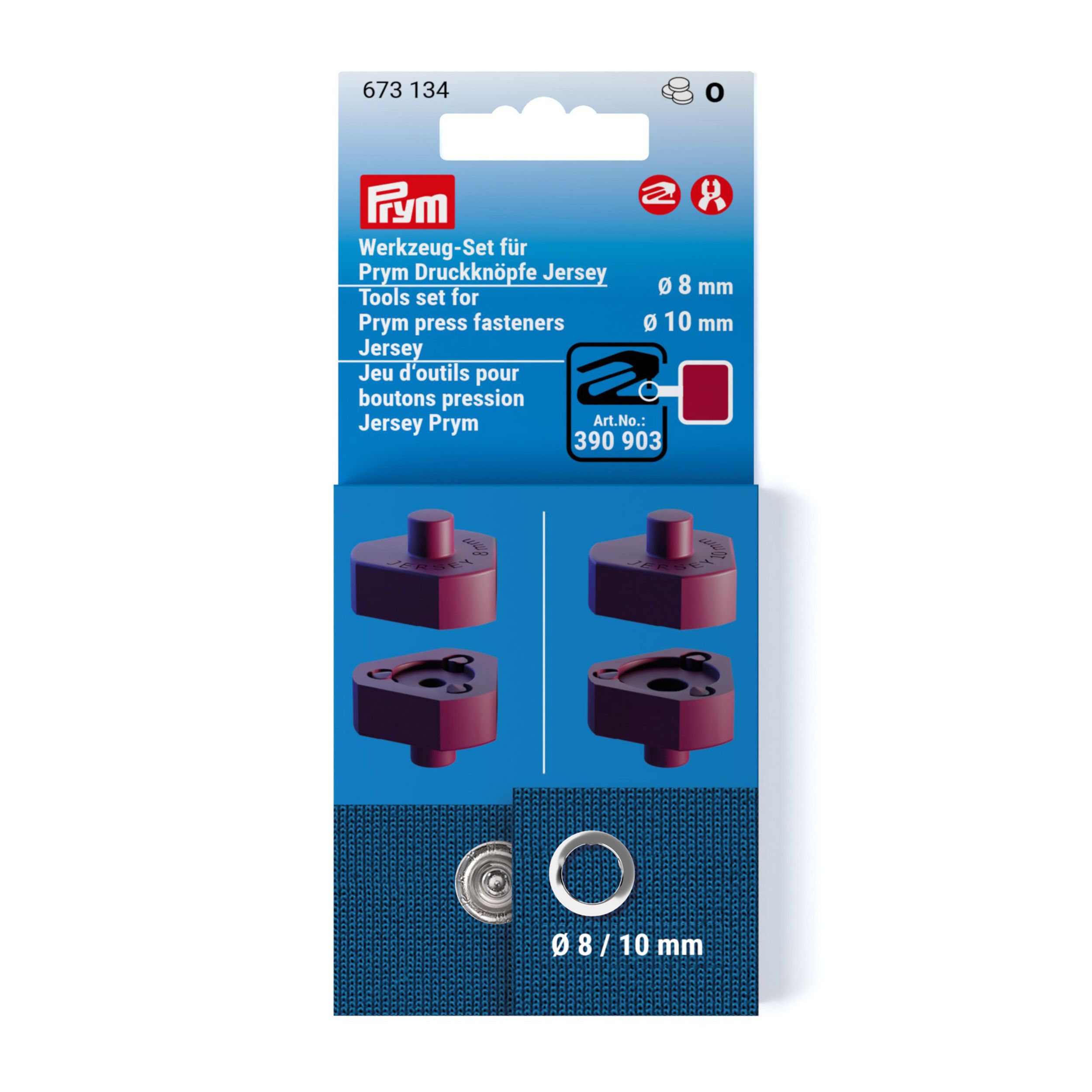 Prym - VARIO CT KIINNITYSTYÖKALU 8+10mm viininpunainen - Eurokangas
