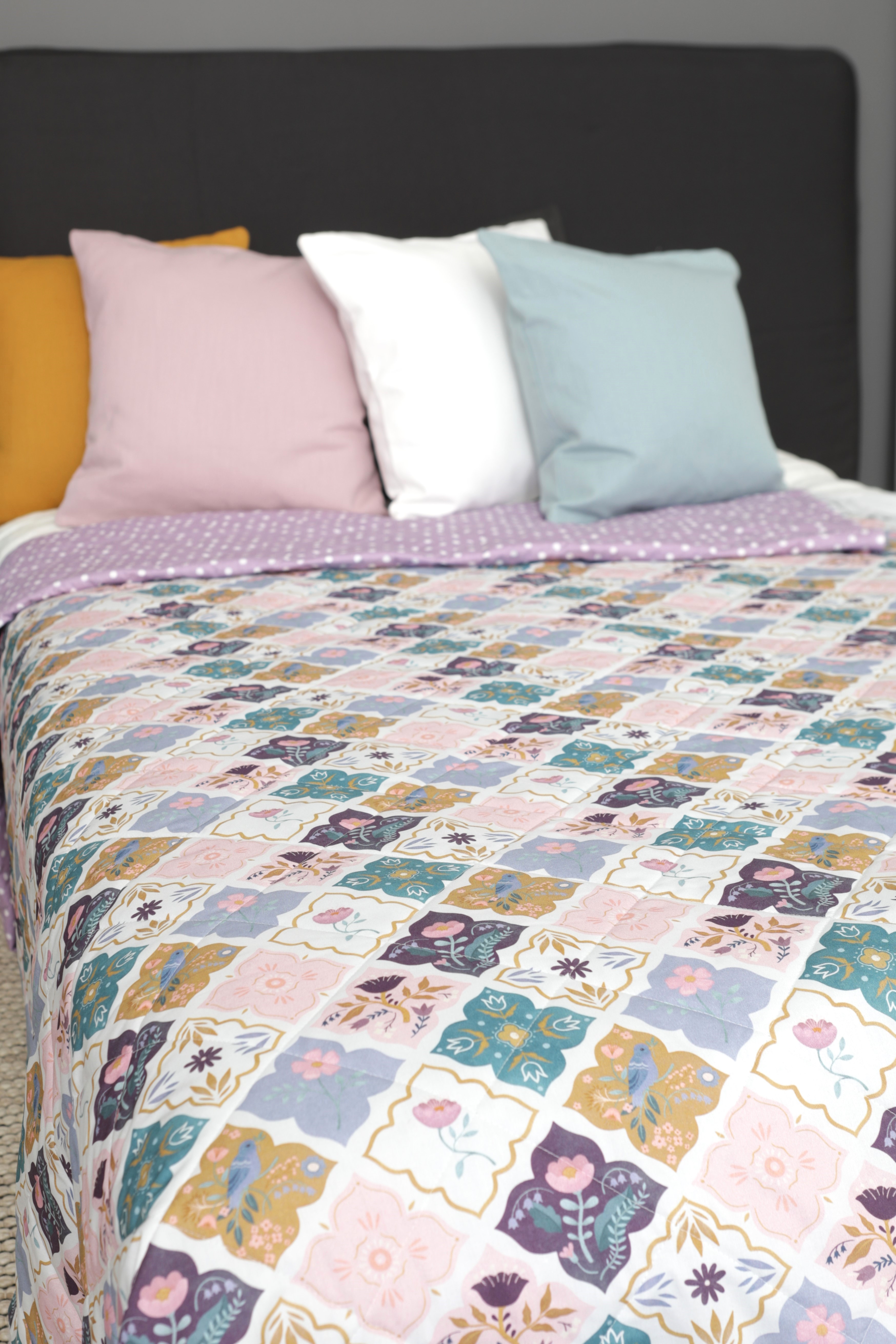 KUKKALEHTO -tikki kirjava - Eurokangas